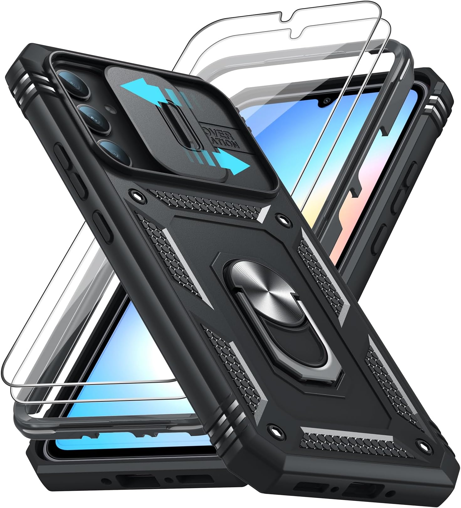 LeYi Cover per Samsung A34 5G: con Vetro Temperato [2 Pack],Custodia ...