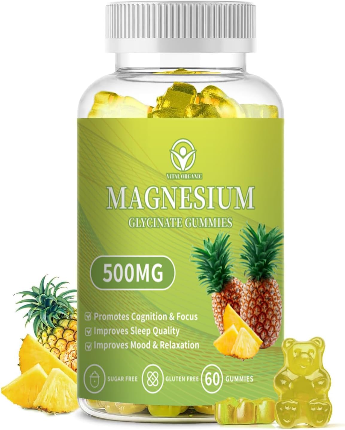 Amazon.com: EAZGOO Magnesium Glycinate Gummies 400mg with L-Threonate ...