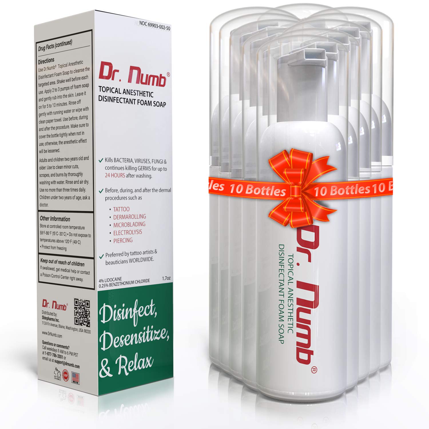 Buy Dr. Numb Topical Anesthetic Foaming Soap - 4% Lidocaine Numbing ...