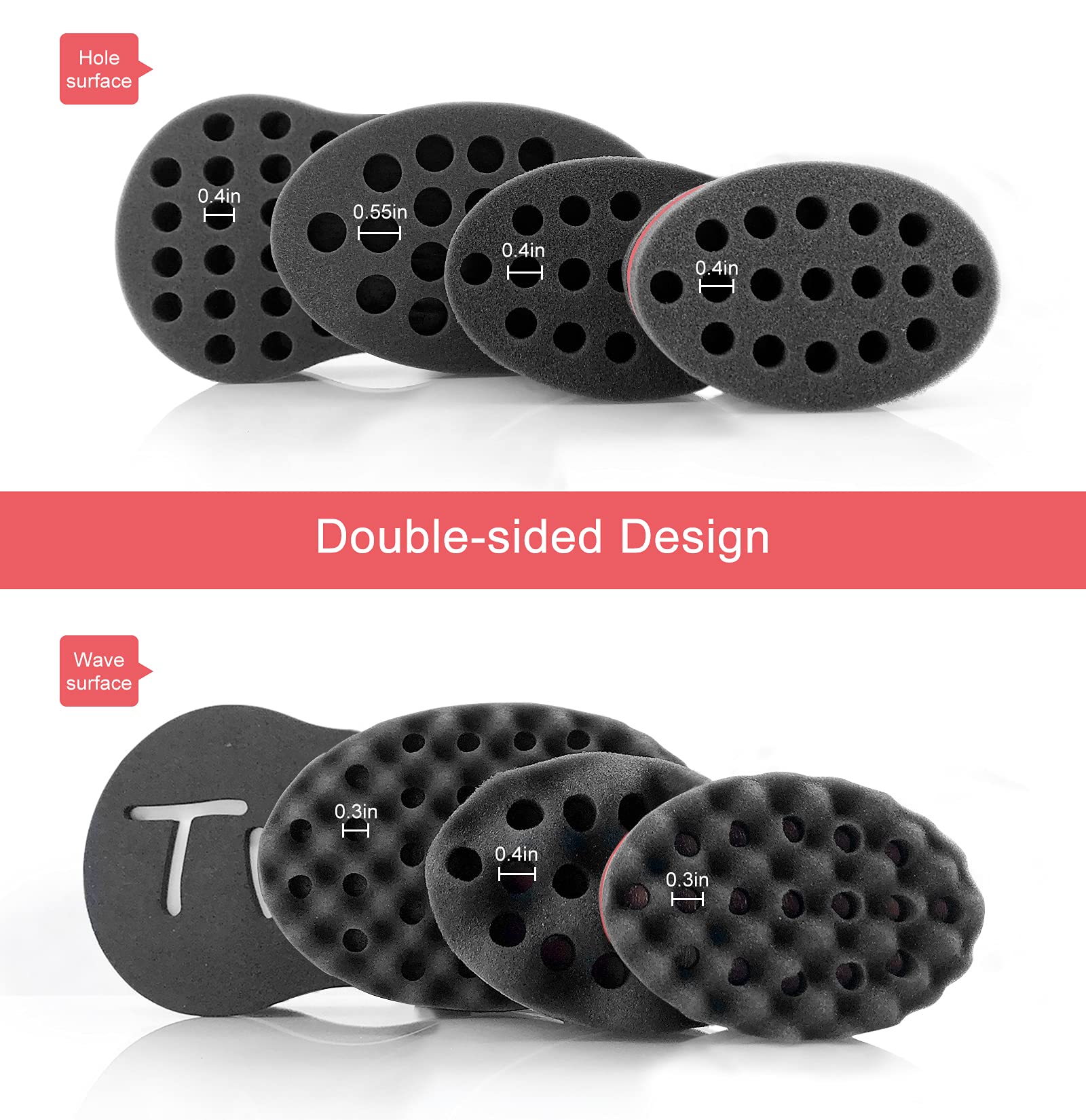 Buy AIR&TREE 4 Different Sizes Twist Hair Sponge, Big Holes Magic ...