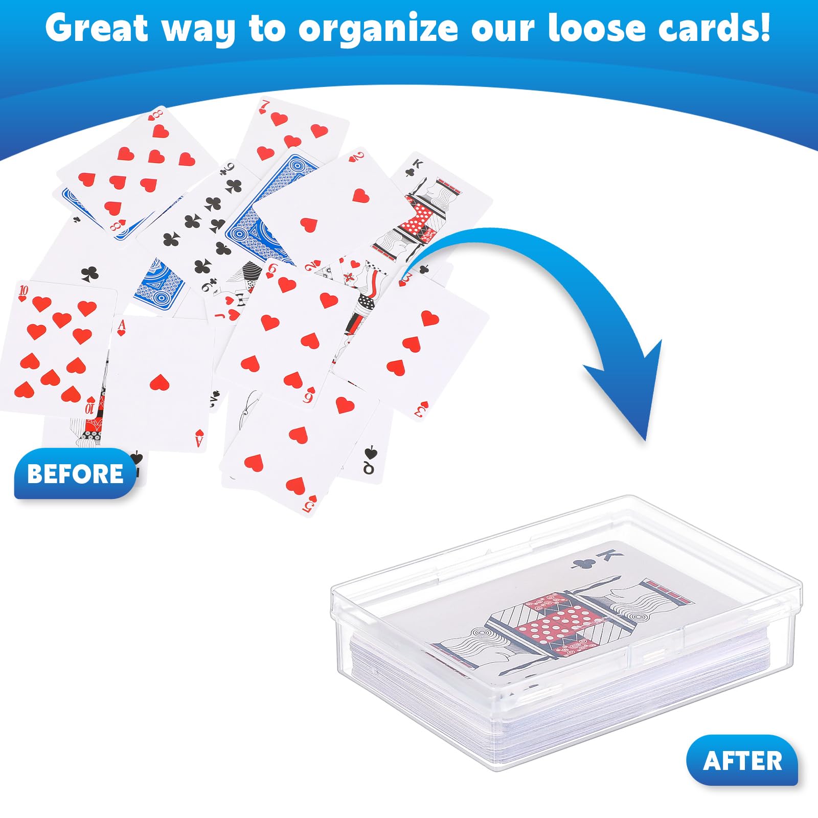 Snapklik.com : Vicenpal Playing Card Box Clear Plastic Playing Card ...