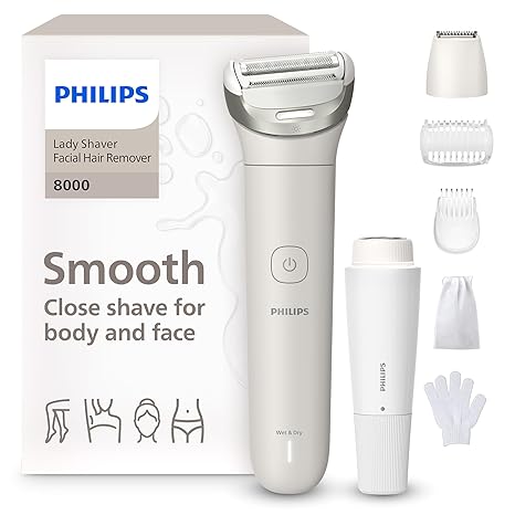 Amazon.com: Philips Lady Shaver Series 8000 - Cordless, Wet & Dry Electric Shaver, 3-Blade ...