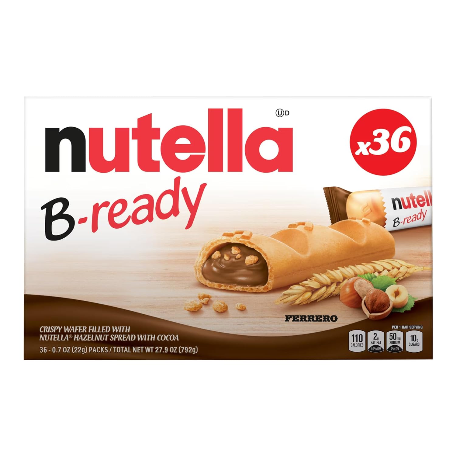 Amazon.com: Nutella B-Ready, 36 ct,1.74 lbs