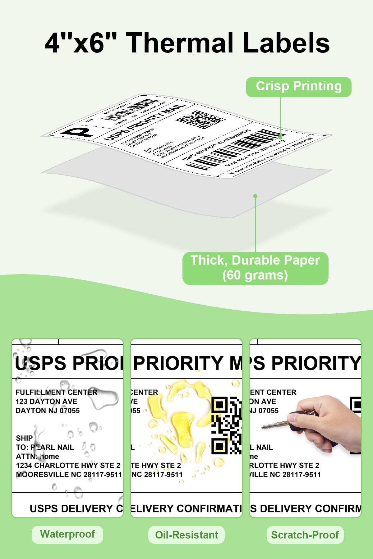 Snapklik.com : 4x6 Thermal Labels, Printable Shipping Labels For Direct ...