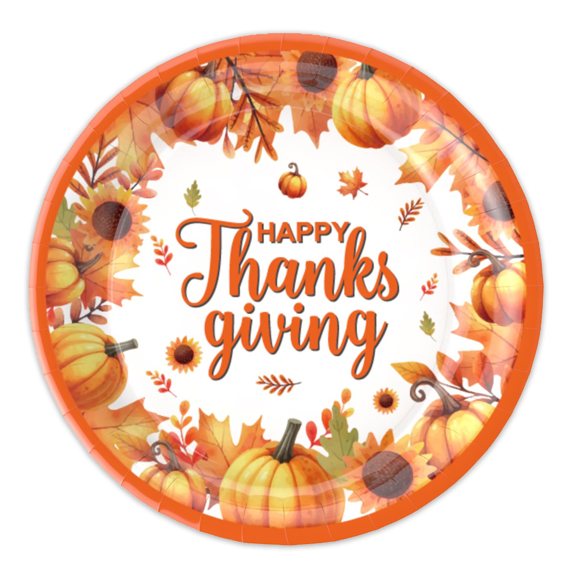 Amazon.com: 24Pcs 7" Thanksgiving Fall Themed Paper Plates Autumn ...