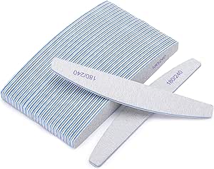Amazon.com : 25 Pieces 180/240 Grit Nail Files for Natural Nails ...