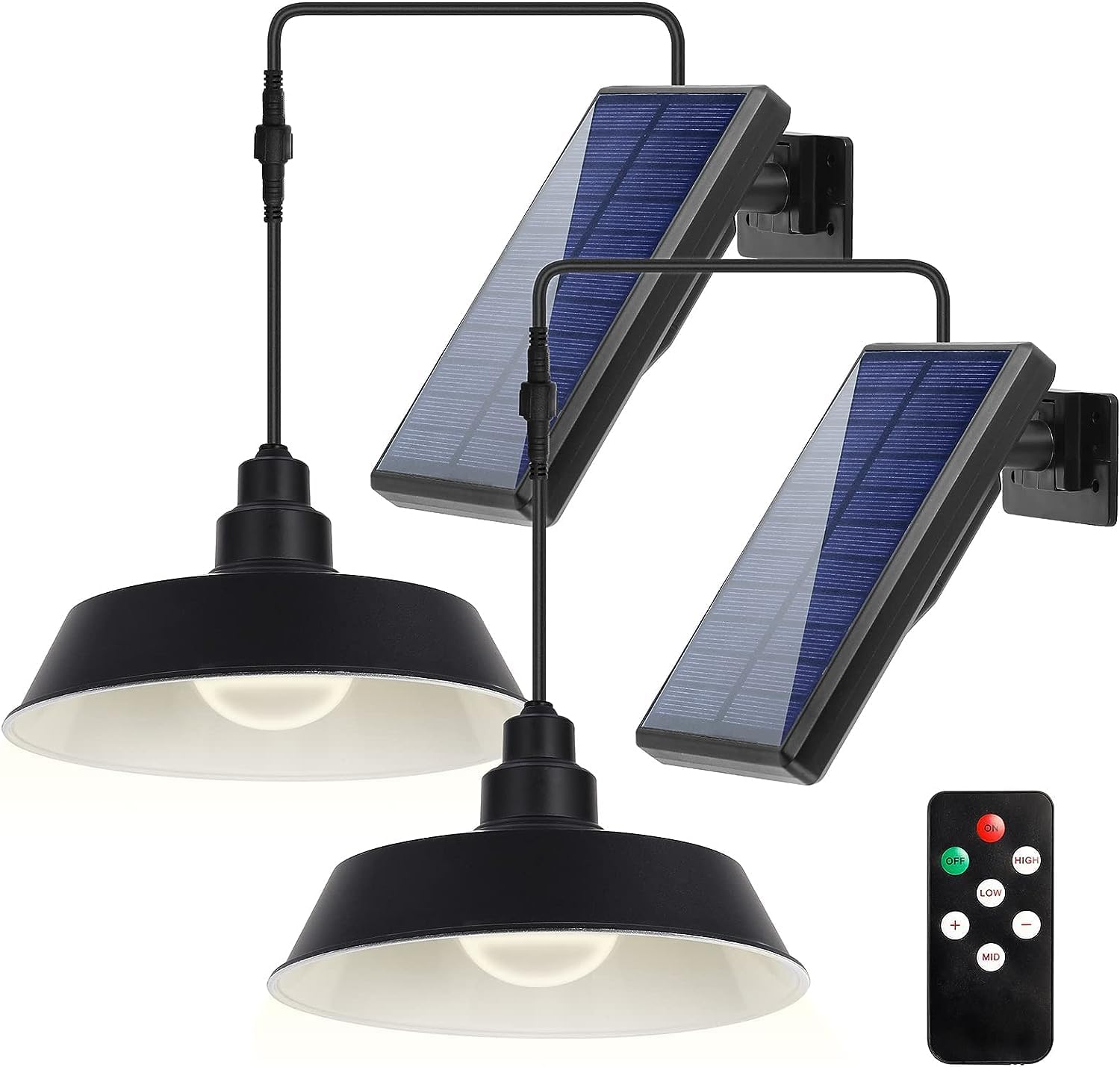 Solar Pendant Lights Outdoor Indoor, Solar Powered LED Shed Light ...