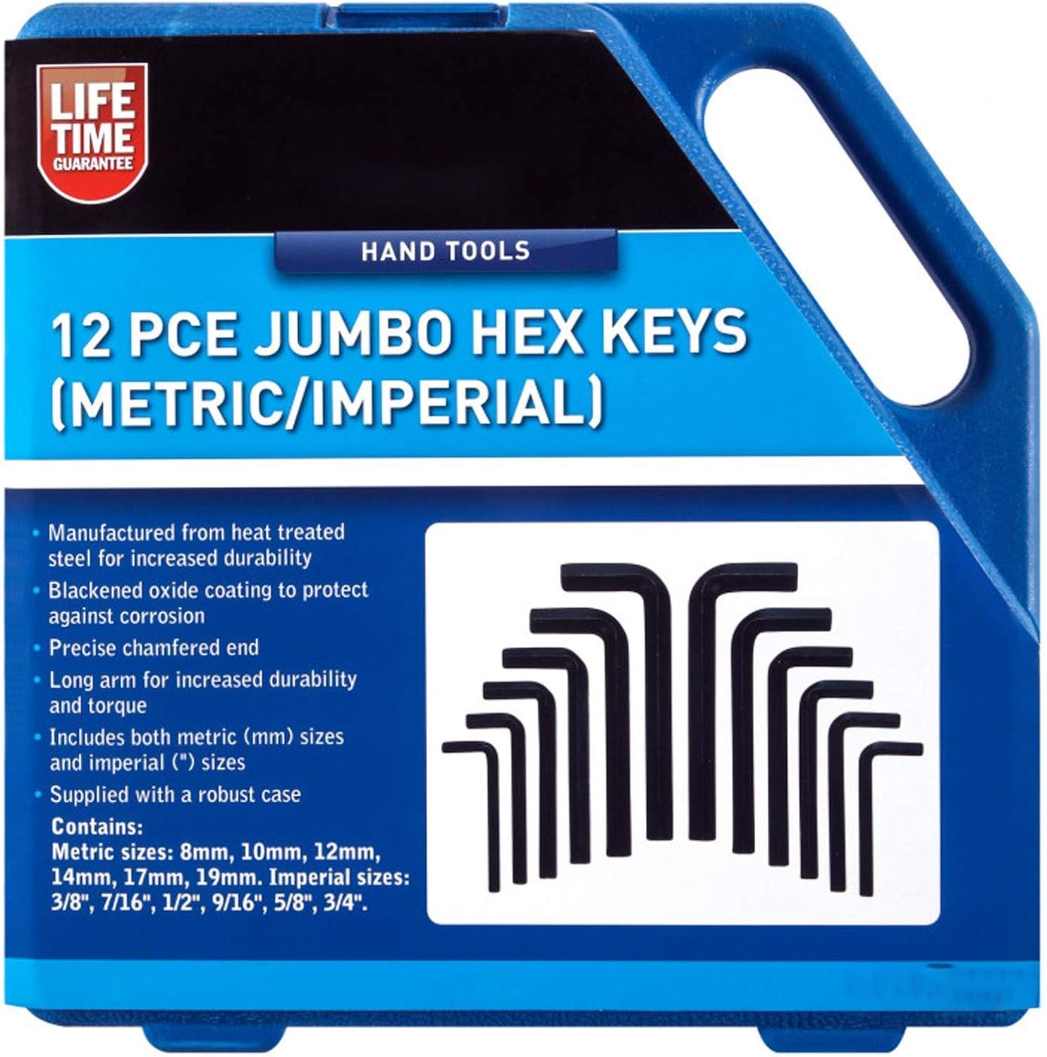 Blue Spot Tools 15309 12 Piece Jumbo Hex Keys (Metric/Imperial ...