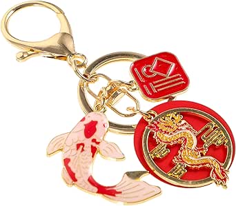 Amazon.com: LIFKOME Chinese Dragon Keychain Zodiac Dragon Pendant Charm ...