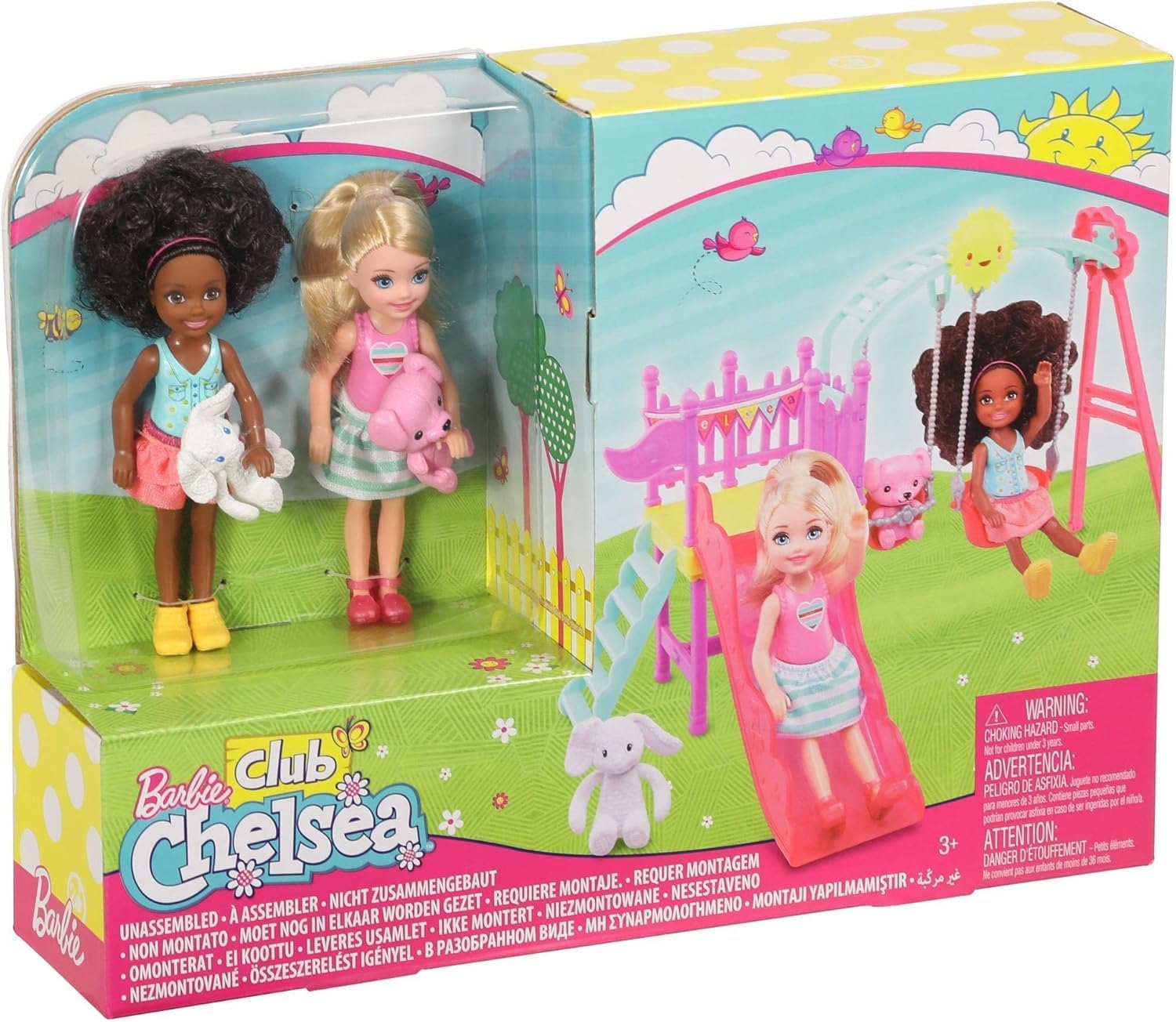 Barbie - Chelsea Club Doll Playset with Swing, Two Dolls and ...