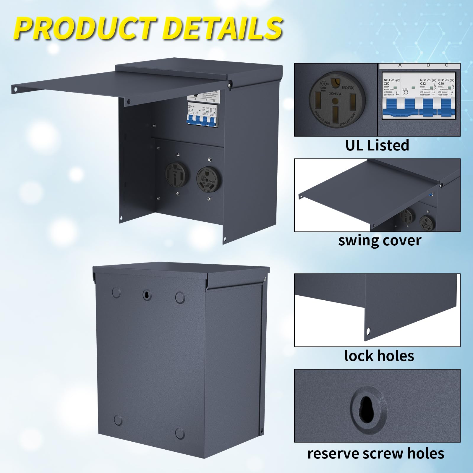 Snapklik.com : Joinfworld Temporary Power Outlet Panel Weatherproof ...