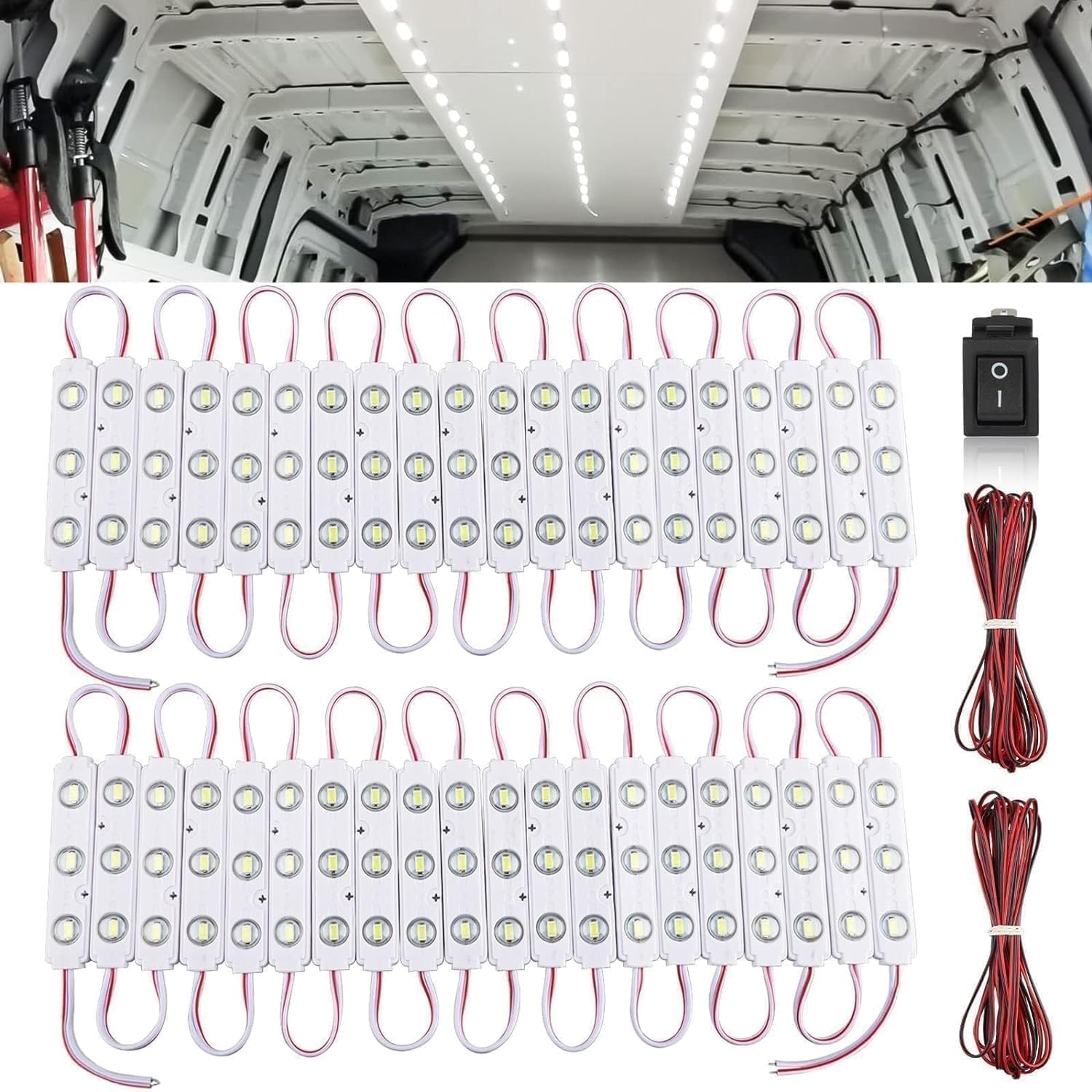 Linkstyle 12V Van Interior Light Kits, Car LED Ceiling Lights Kit with ...