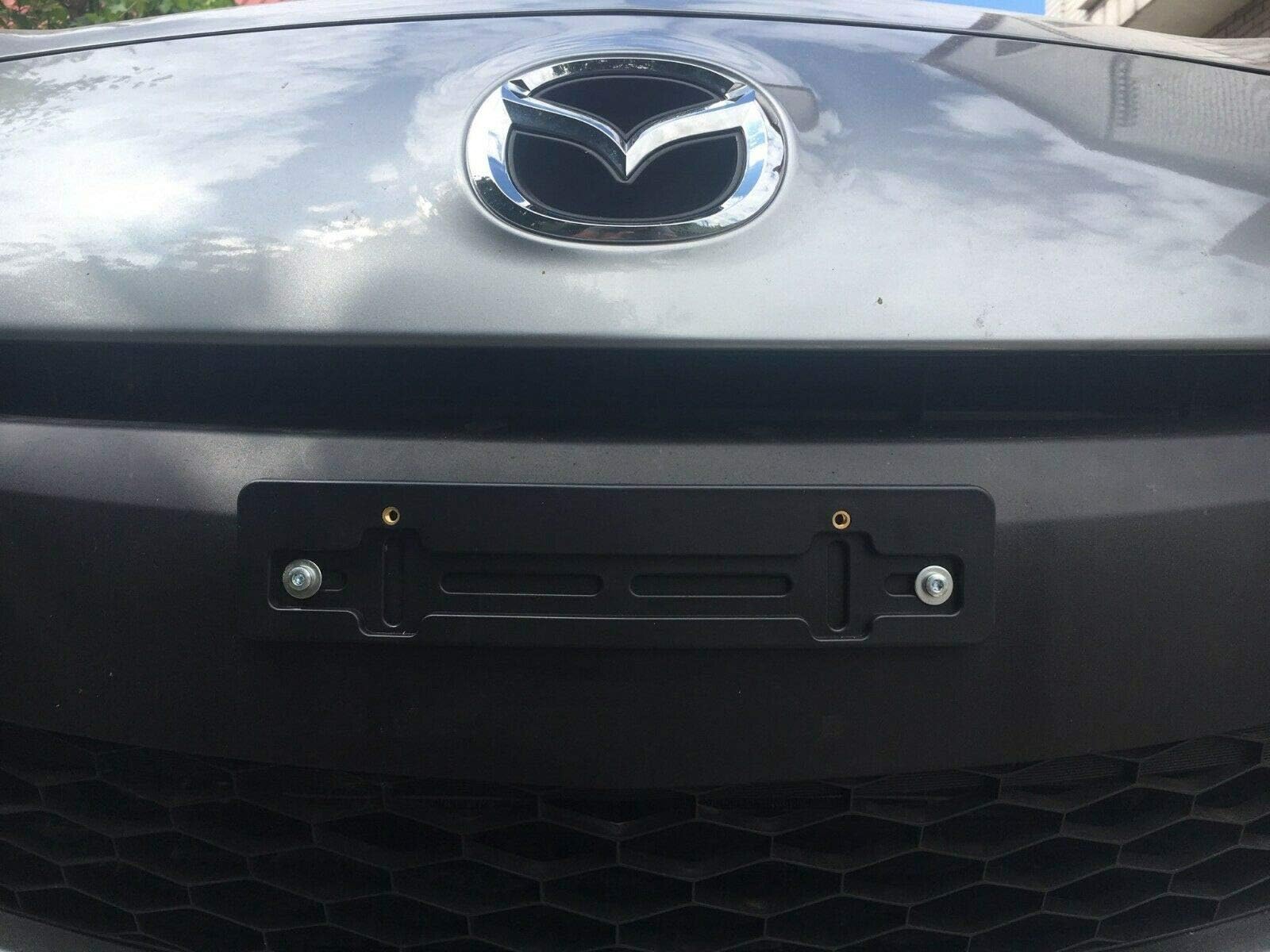 Amazon.com: DEWHEL Front Bumper Tow Hook License Plate Mount Bracket ...