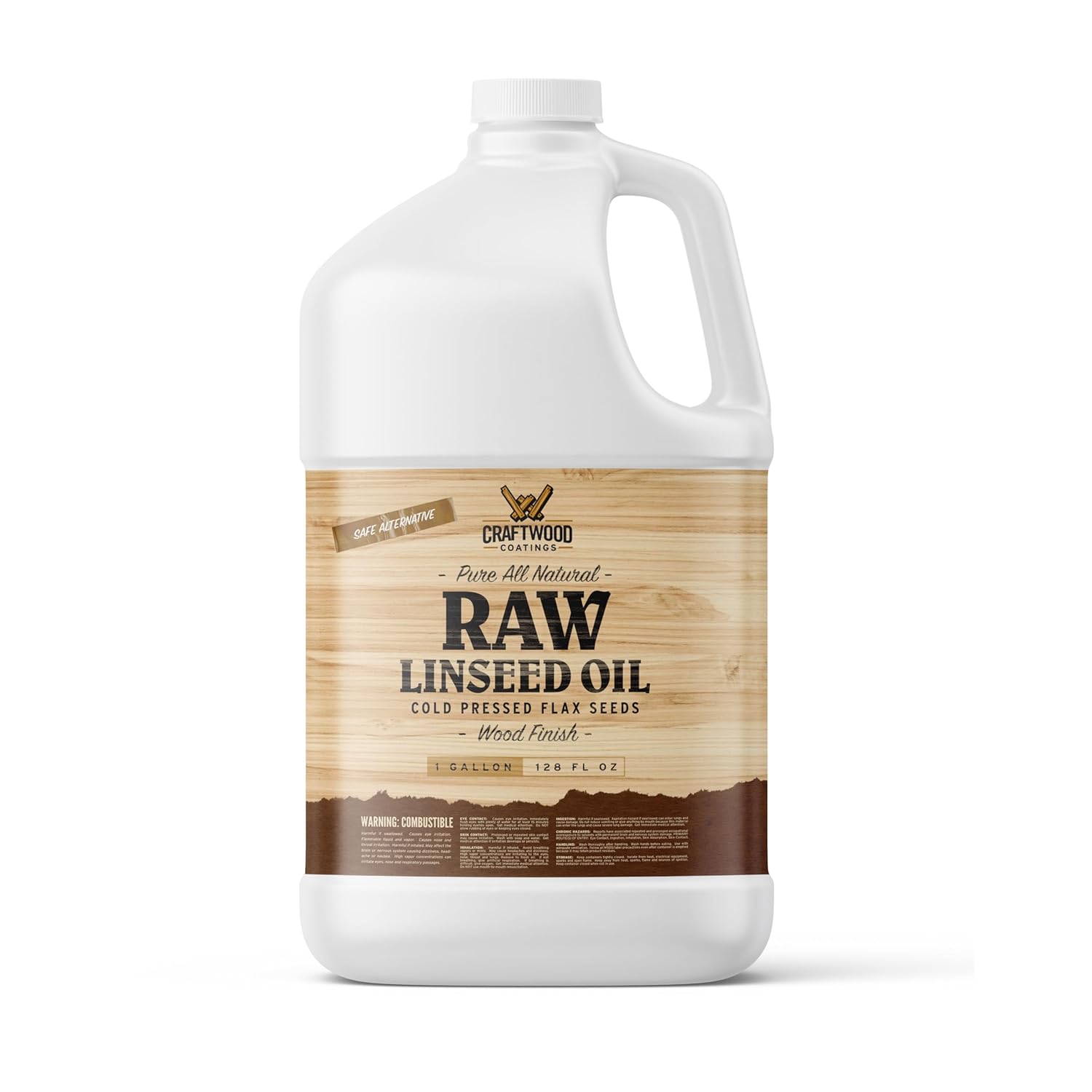 Amazon.com: Raw Linseed Oil - 1 Gallon - Wood Restoring Finish for ...
