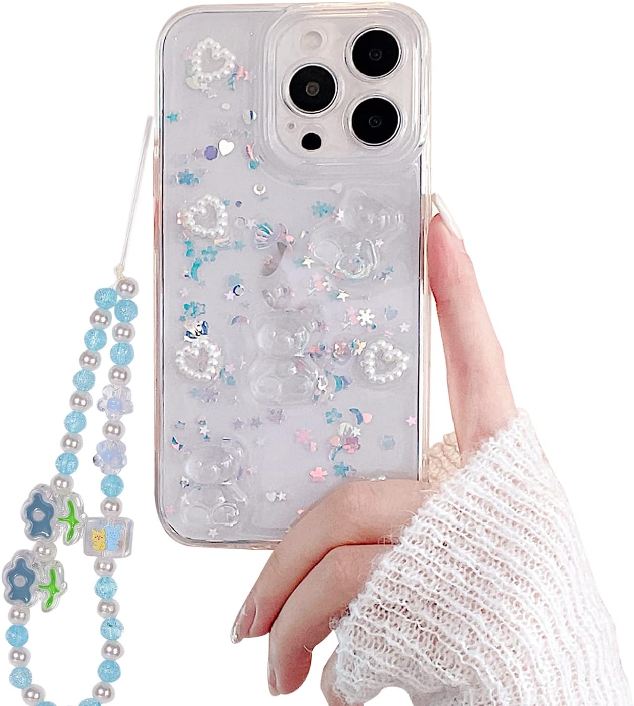 Amazon.com: Fycyko Phone Case for iPhone 12 Pro Max,Cute 3D Bear ...