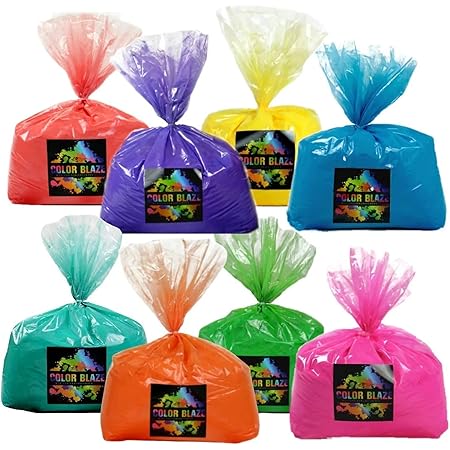 Amazon.com: Color Blaze 25 Holi Color Powder Packets - 75 g Each - Pack ...