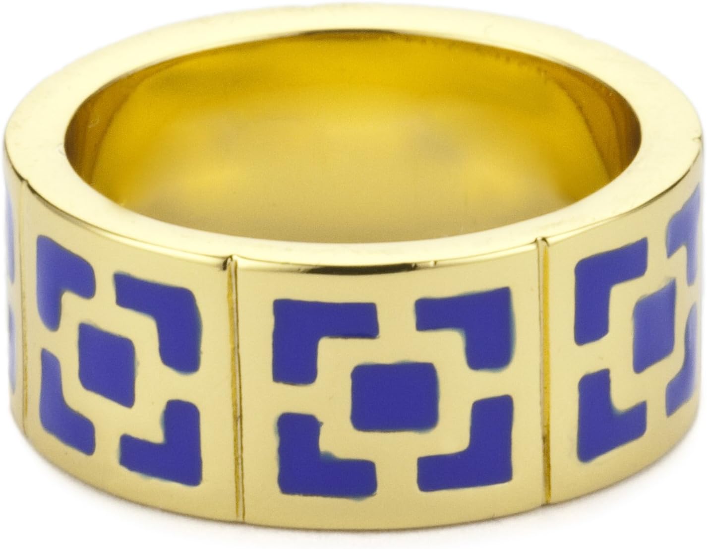 Amazon.com: Trina Turk Enamel Brick Gold and Electric Blue Ring, Size 6 ...