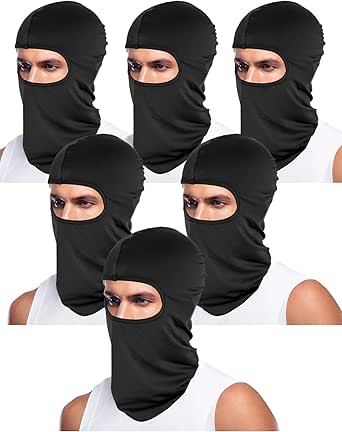 Amazon.com: Syhood 6 Pieces Balaclava Summer Full Face Mask UV Sun ...