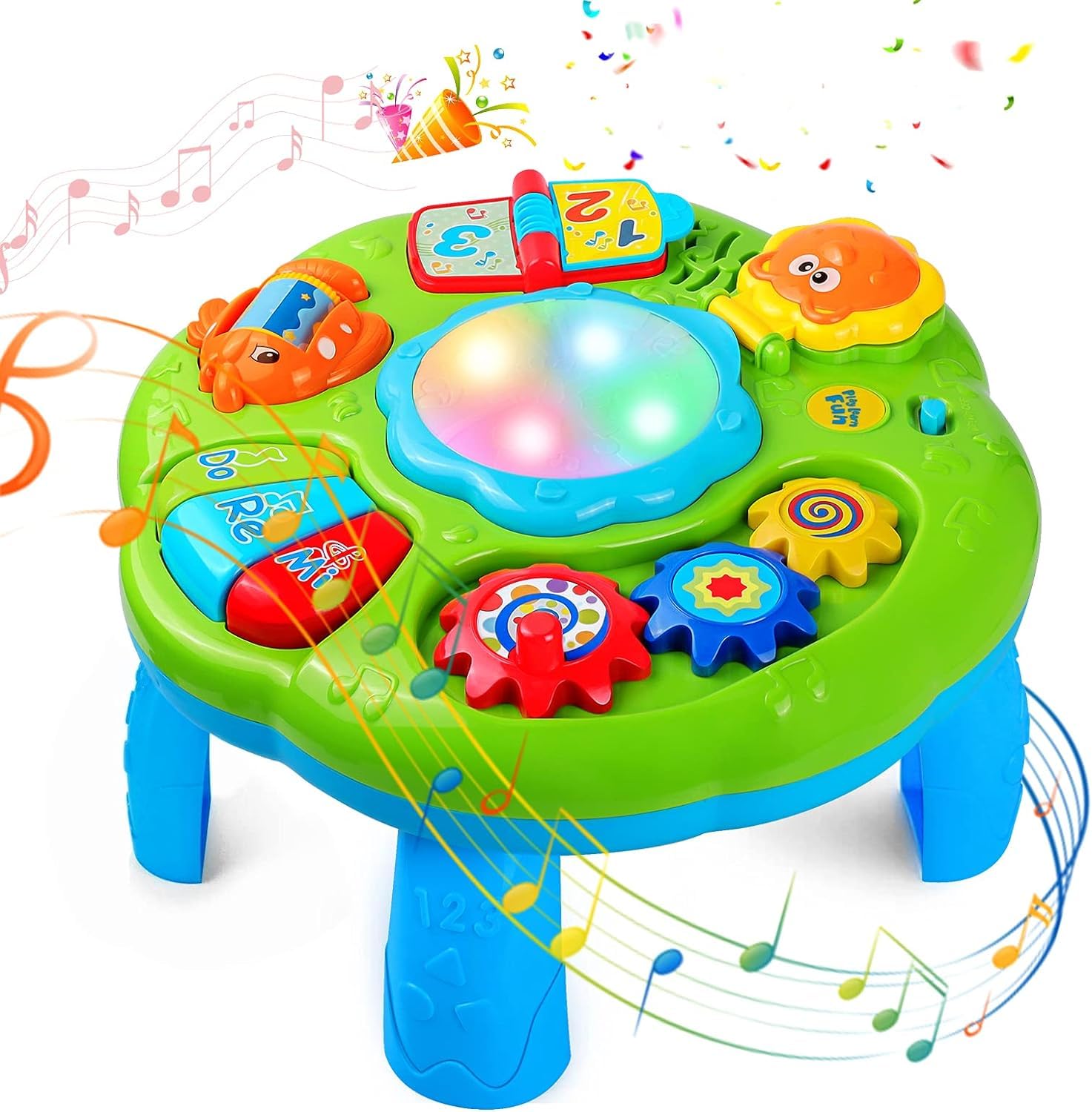 Elecart Baby Activity Table, Hand Drums Musical Learning Table For ...