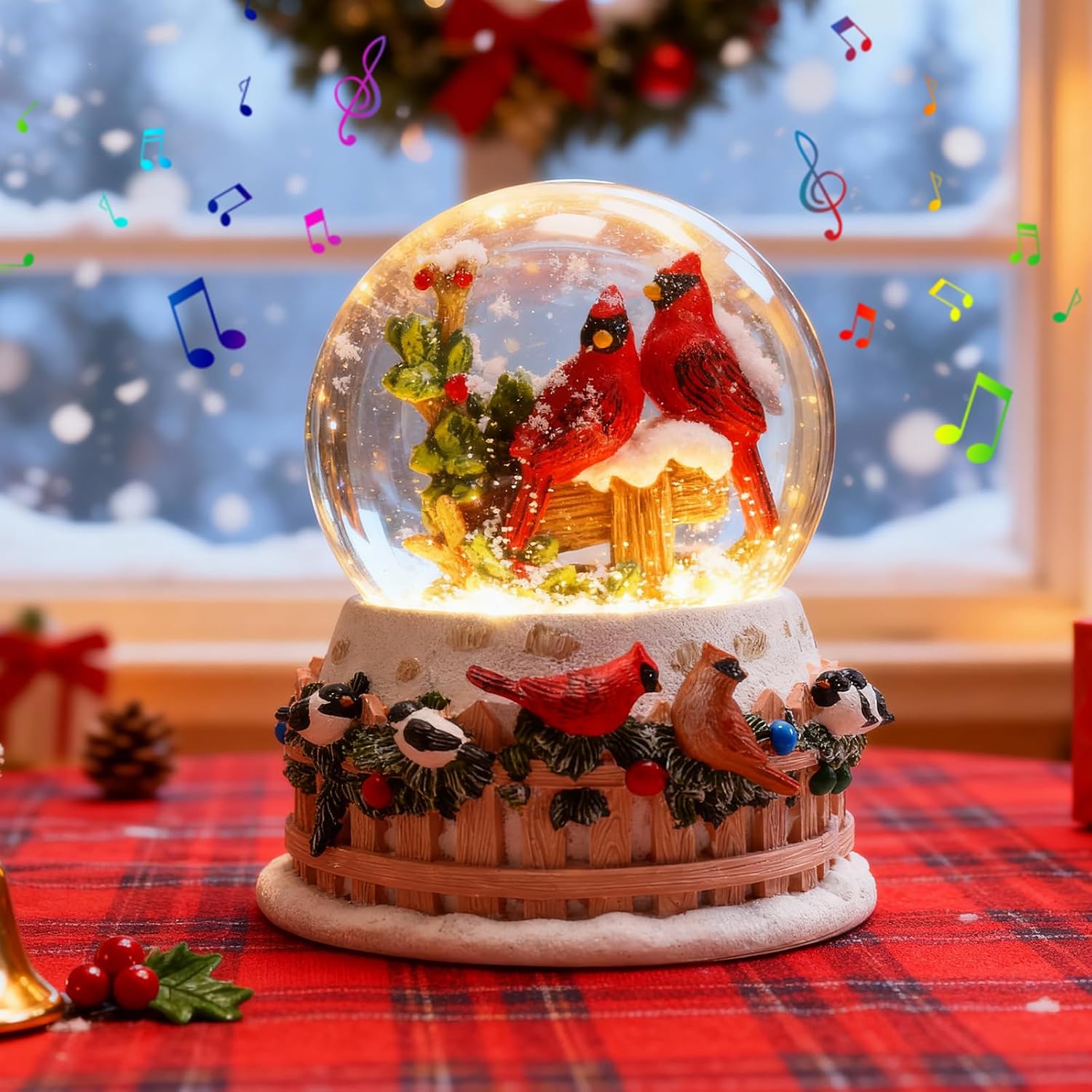 Amazon.com: VCUTEKA Christmas Snow Globe, Musical Snow Globes for Girls ...