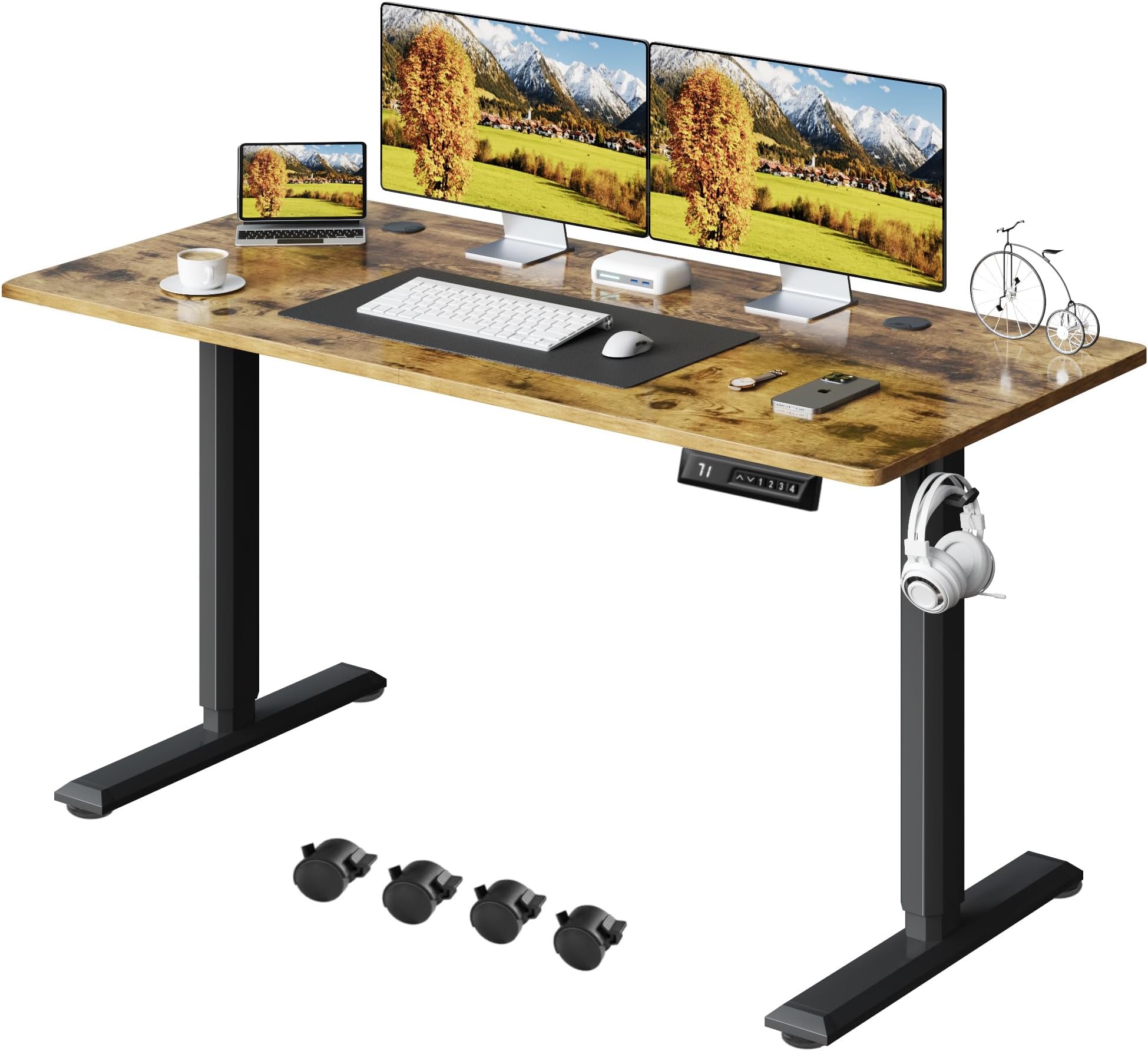 Amazon.com: Shahoo Electric Standing Desk Ergonomic Height Adjustable ...