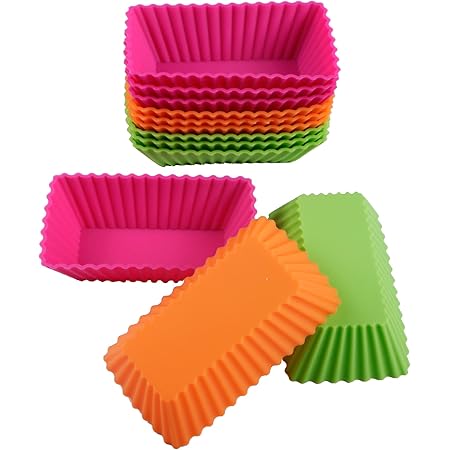Amazon.com: Webake Rectangular Jumbo Cupcake Liners, 4.3 Inch Silicone ...