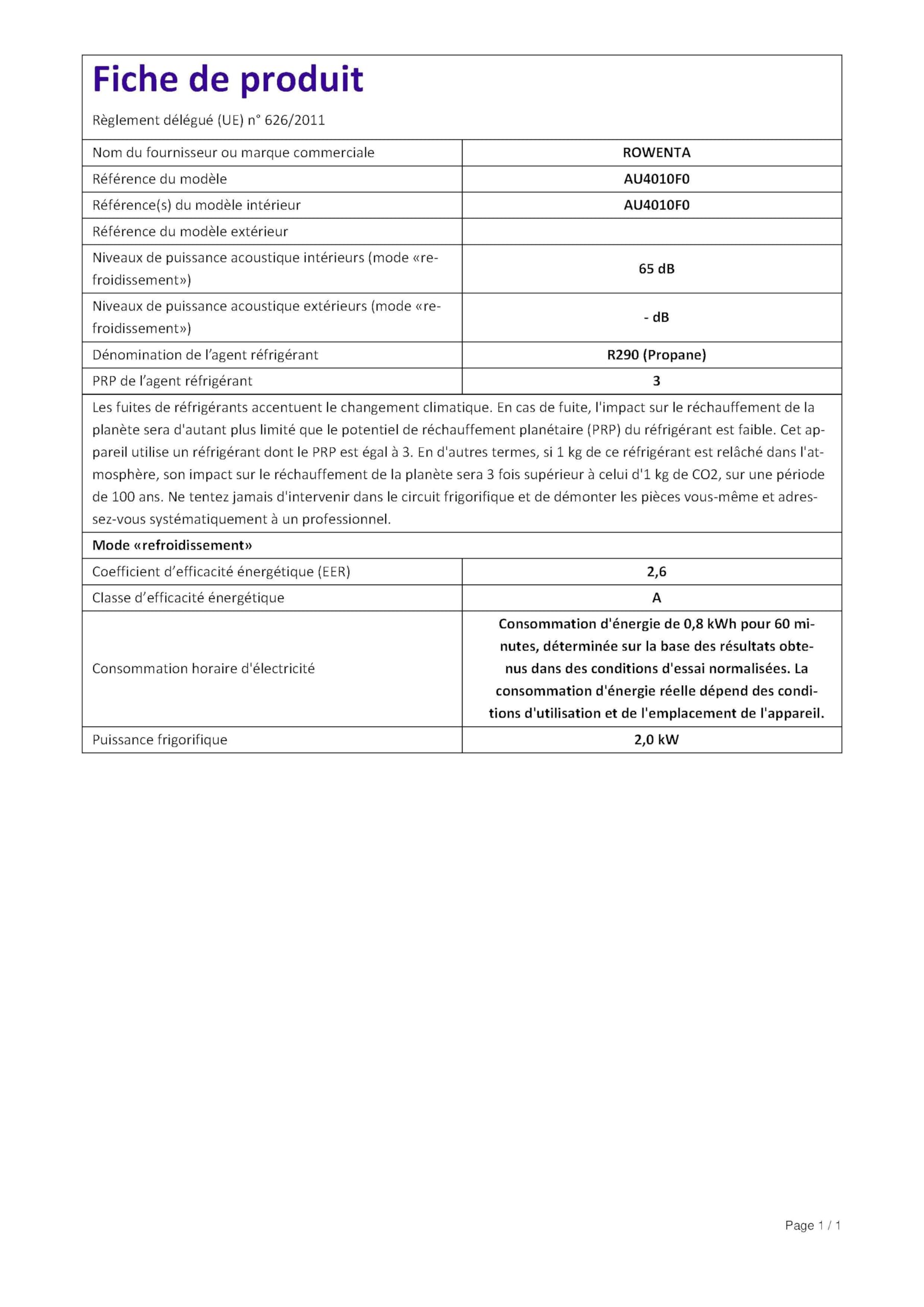 Olimpia Splendid Climatiseur Mobile 8.000 BTU/h, 2,1 kW, 01913 ...