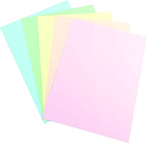 A4 Pastel Paper Assorted Colors 100 Sheets (80gsm) : Amazon.co.uk ...