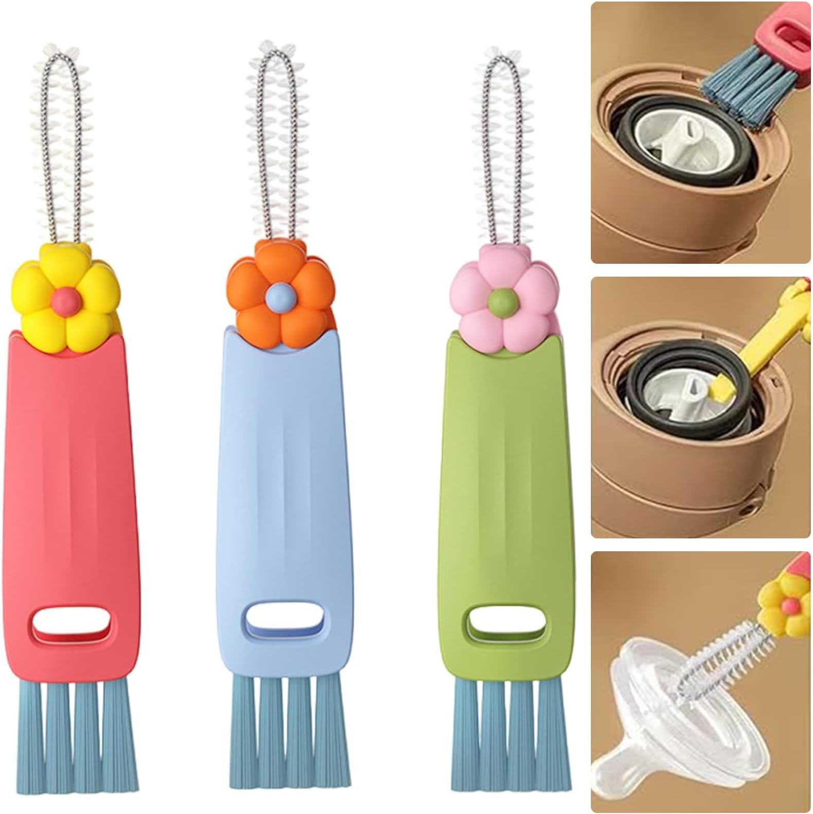 Amazon.com: 3 in 1 Cup Lid Cleaning Brush, 2025 New Cup Lid Cleaner ...