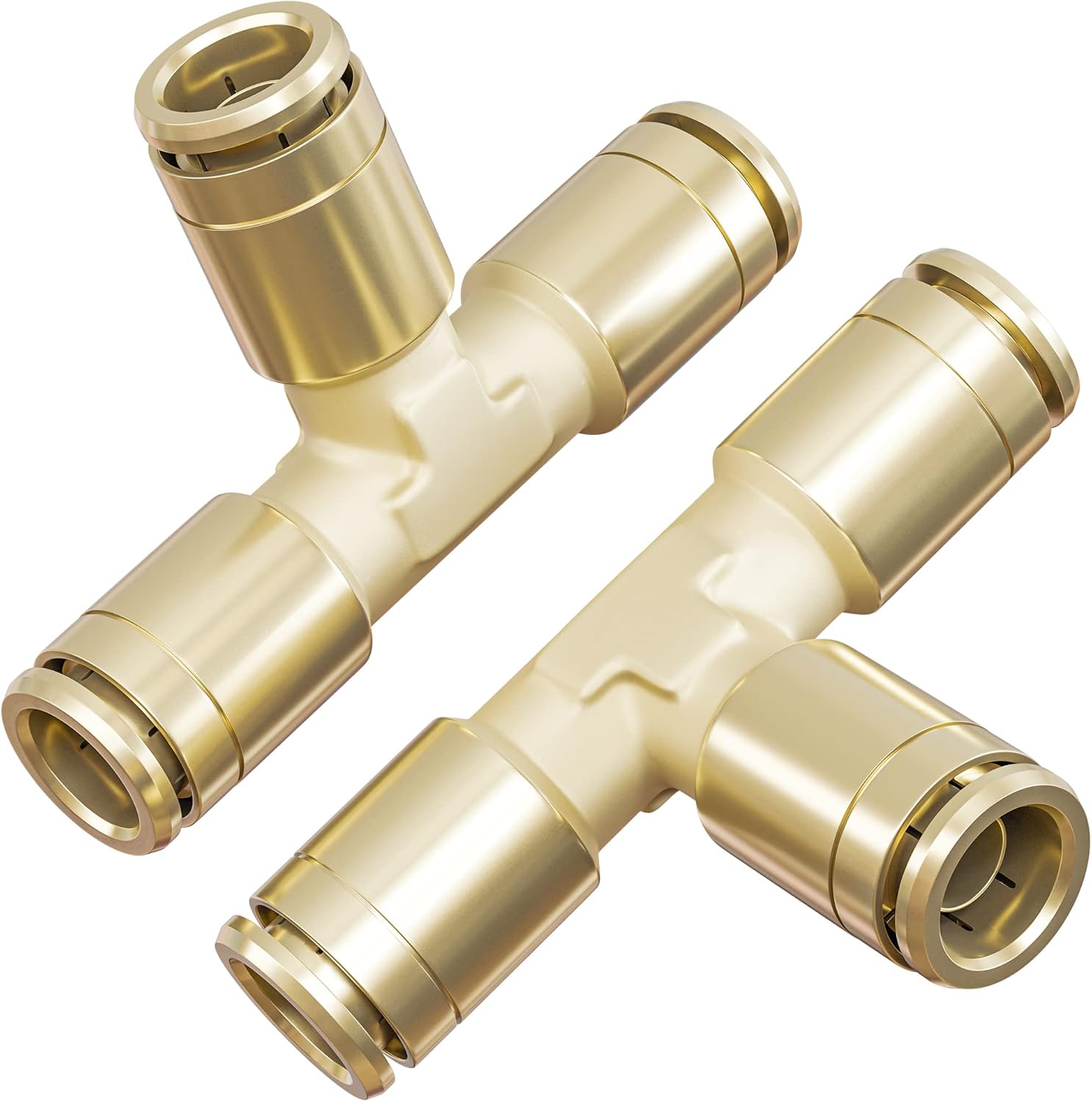 Amazon.com: Hromee Push to Connect Union Tee Fittings, 1/4 Inch OD Tube ...