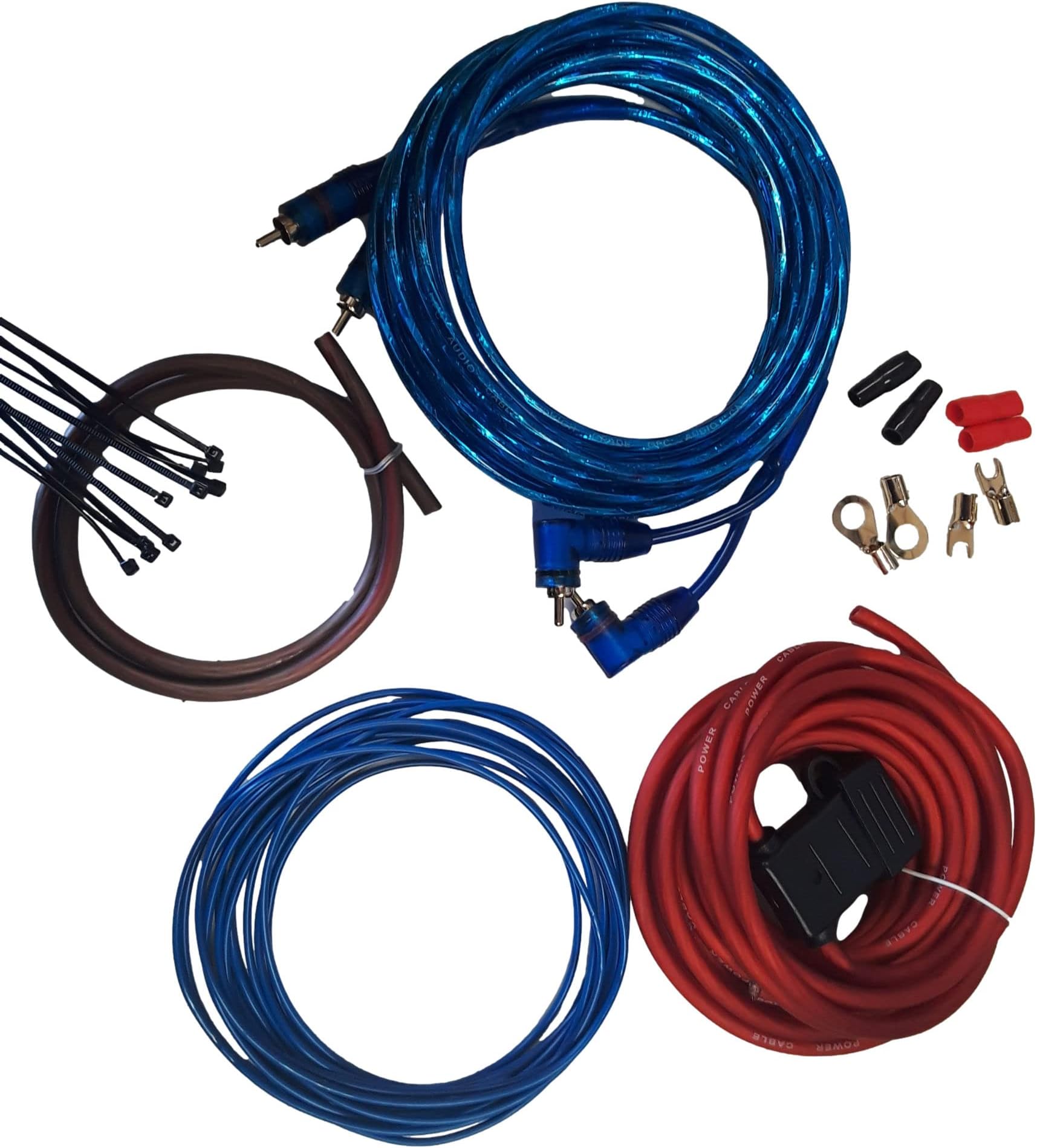 Amazon.com: 8 Gauge Amplifier Power Kit Install Amp Wiring w/RCA ...