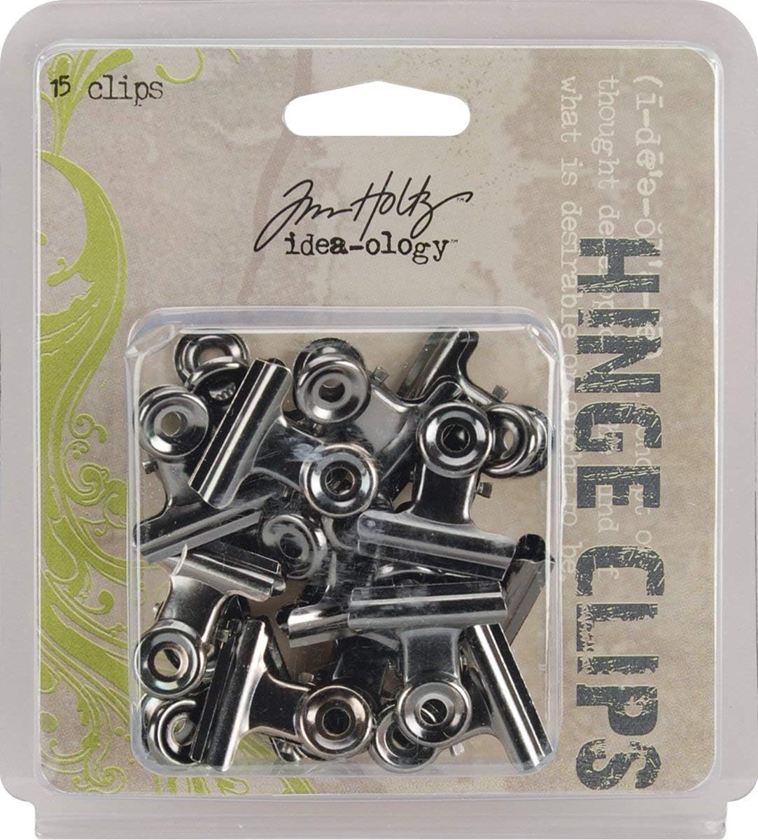 Amazon.com: Tim Holtz Idea-Ology 1 Inch Hinge Clips - 15PK/Antique ...