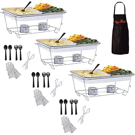 Amazon.com: 24 Piece Party Serving Kit Includes Chafing Kits and ...