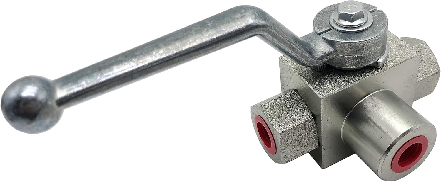 Amazon.com: Hydraulic High Pressure Shut-Off Ball Valve 3 Way 1/4 Inch ...
