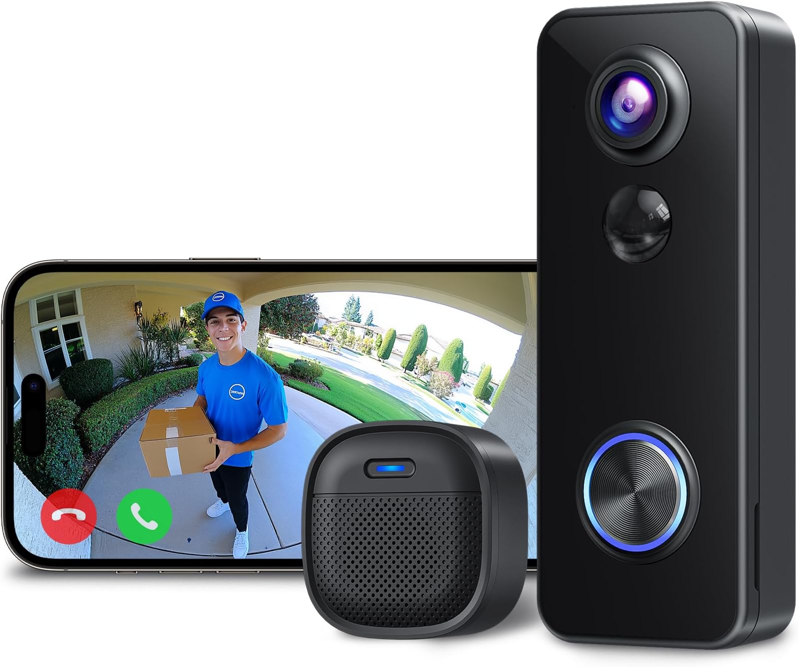 Amazon.com: WISDOM VIEW Wireless Video doorbell System, Motion ...