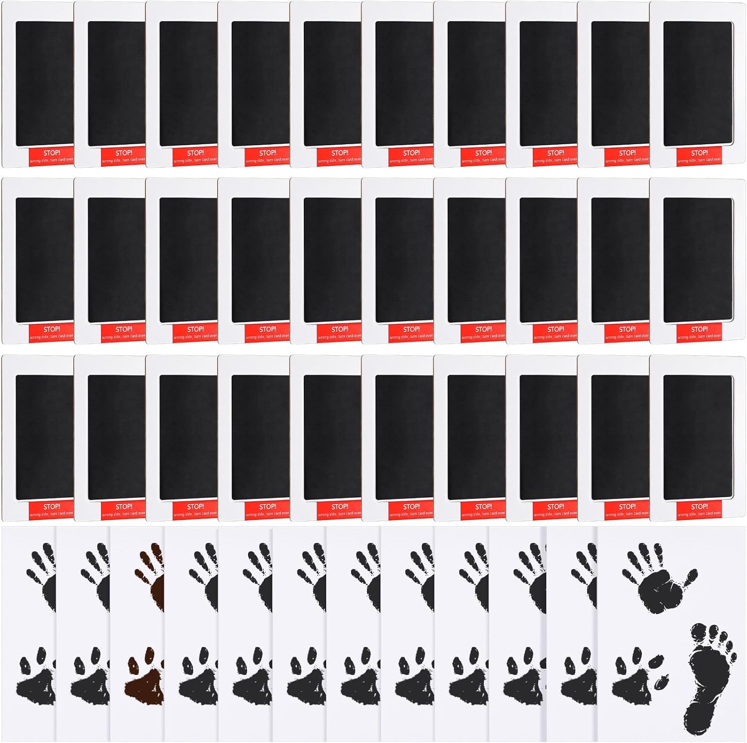 Jetec 30 Pack Inkless Baby Footprint and Handprint Kit, Clean Touch Ink ...