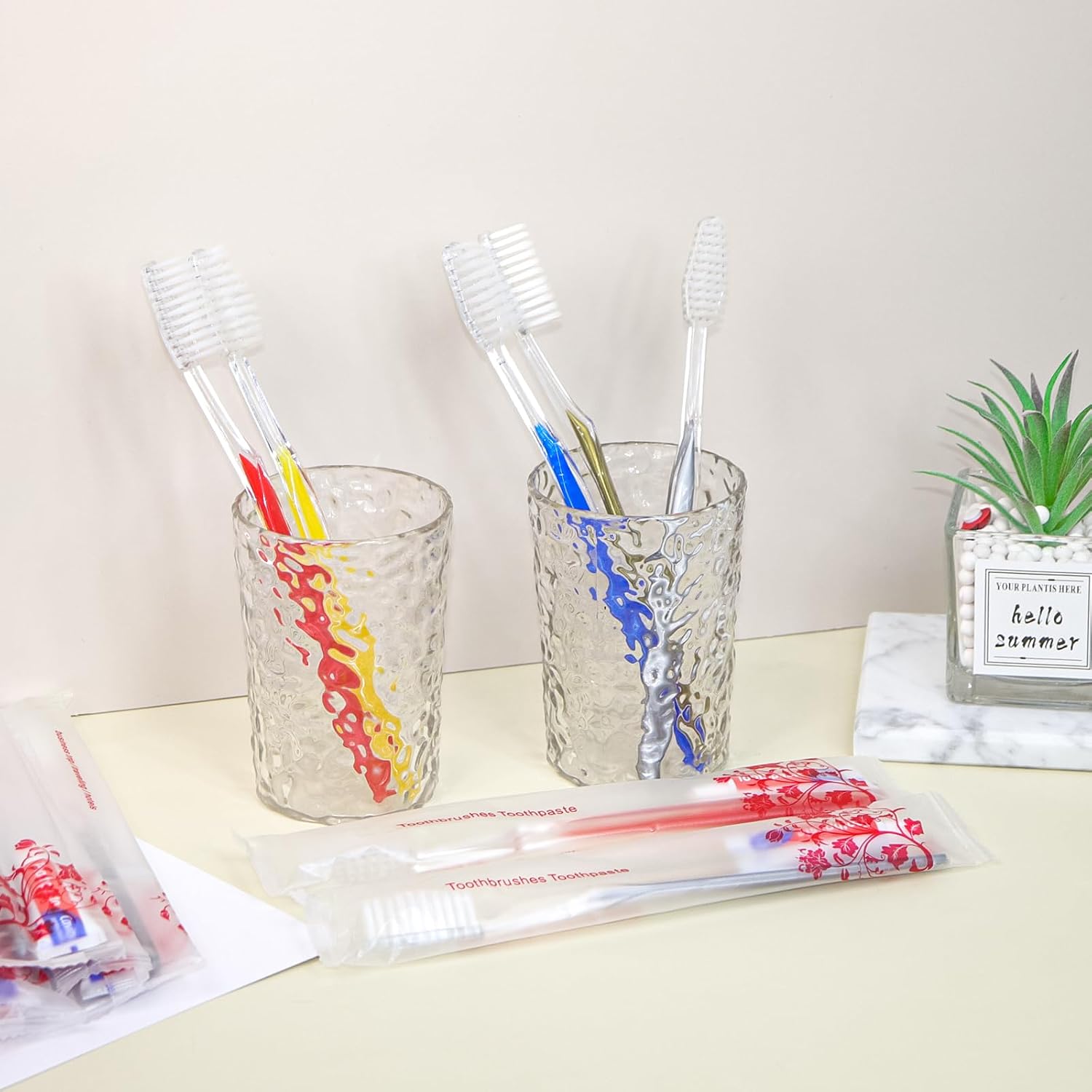 Travel Toothbrushes,Travel Toothbrush And Toothpaste,100 Packs Travel ...