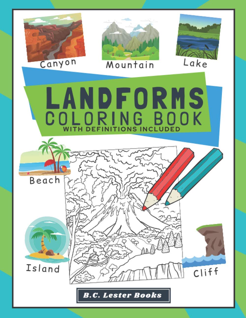 Amazon | Landforms Coloring Book With Definitions Included: Teach Kids ...