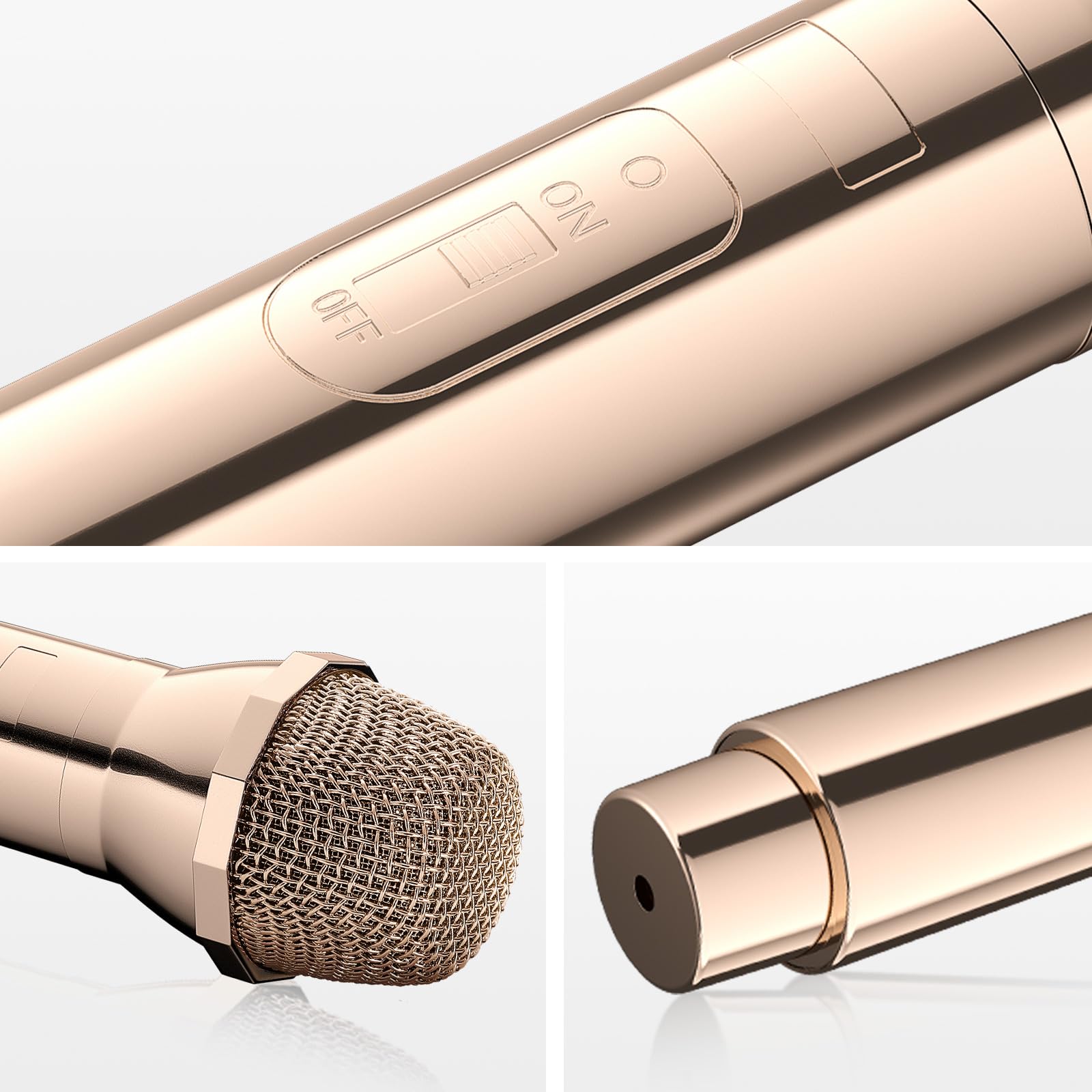 Snapklik.com : 2PCS Fake Microphone Props, Electroplated Rose Gold ...