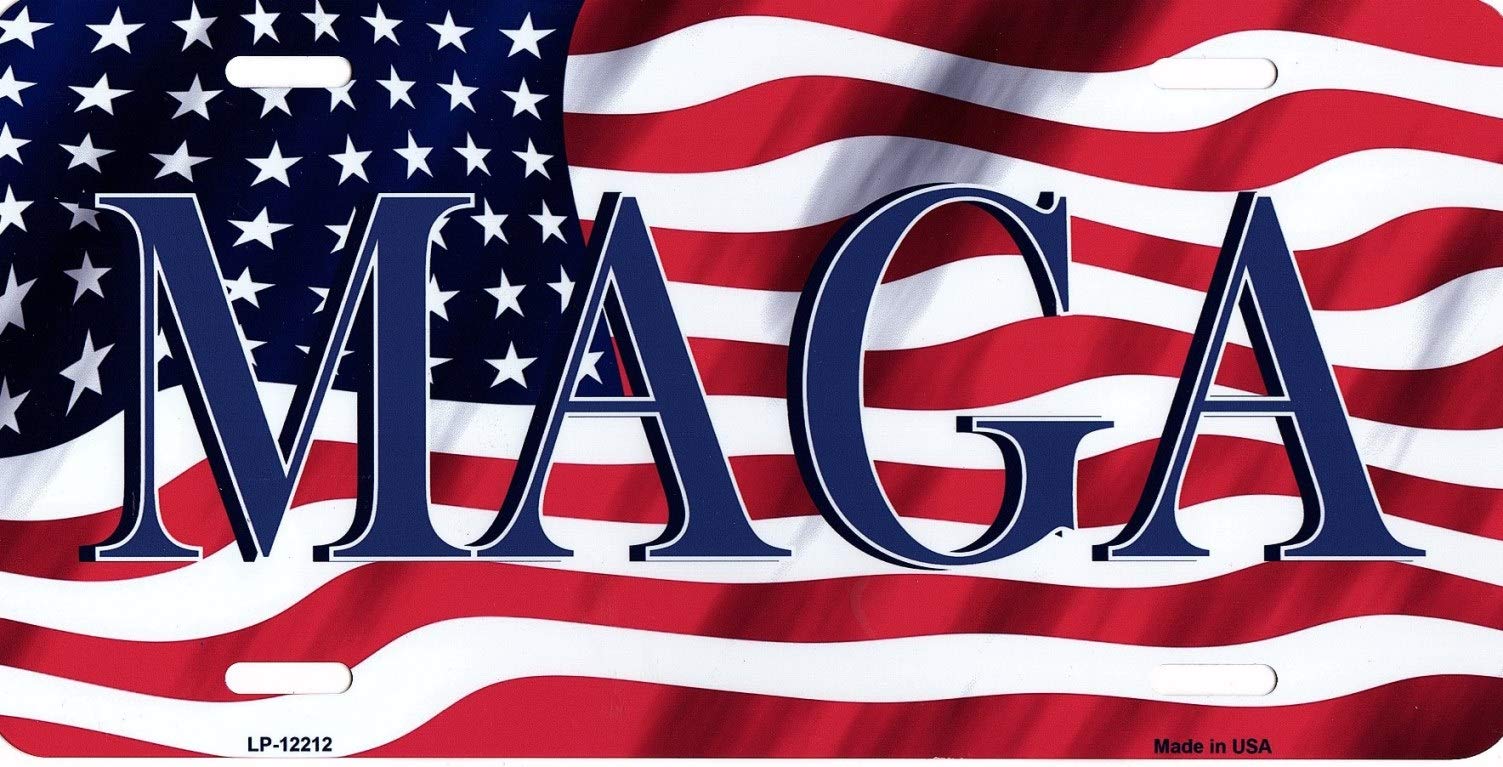 Amazon.com: MAGA Flag Novelty Metal License Plate Tag LP-12212 : Automotive