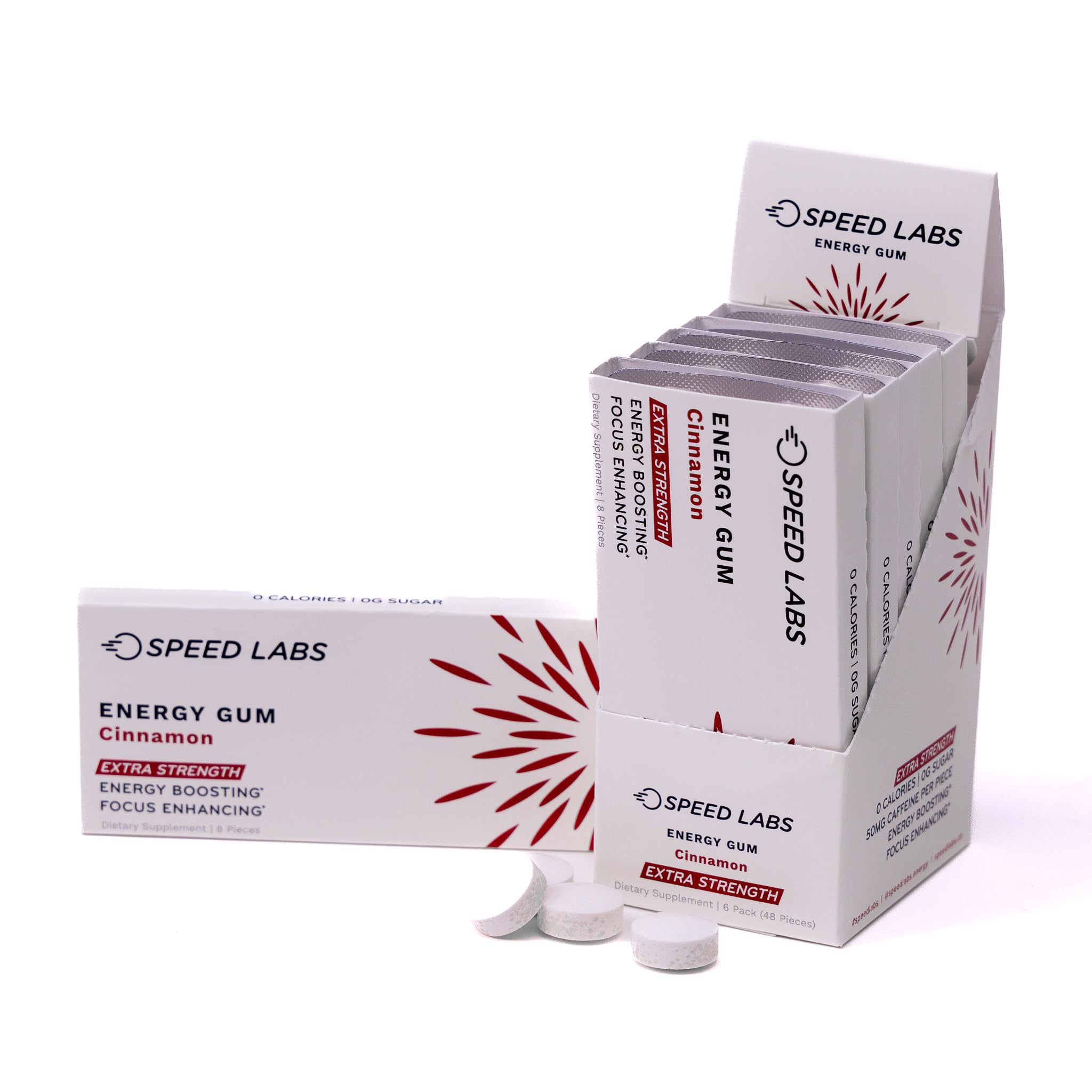 Amazon.com: Speed Labs Cinnamon Extra Strength Caffeine Chewing Gum ...