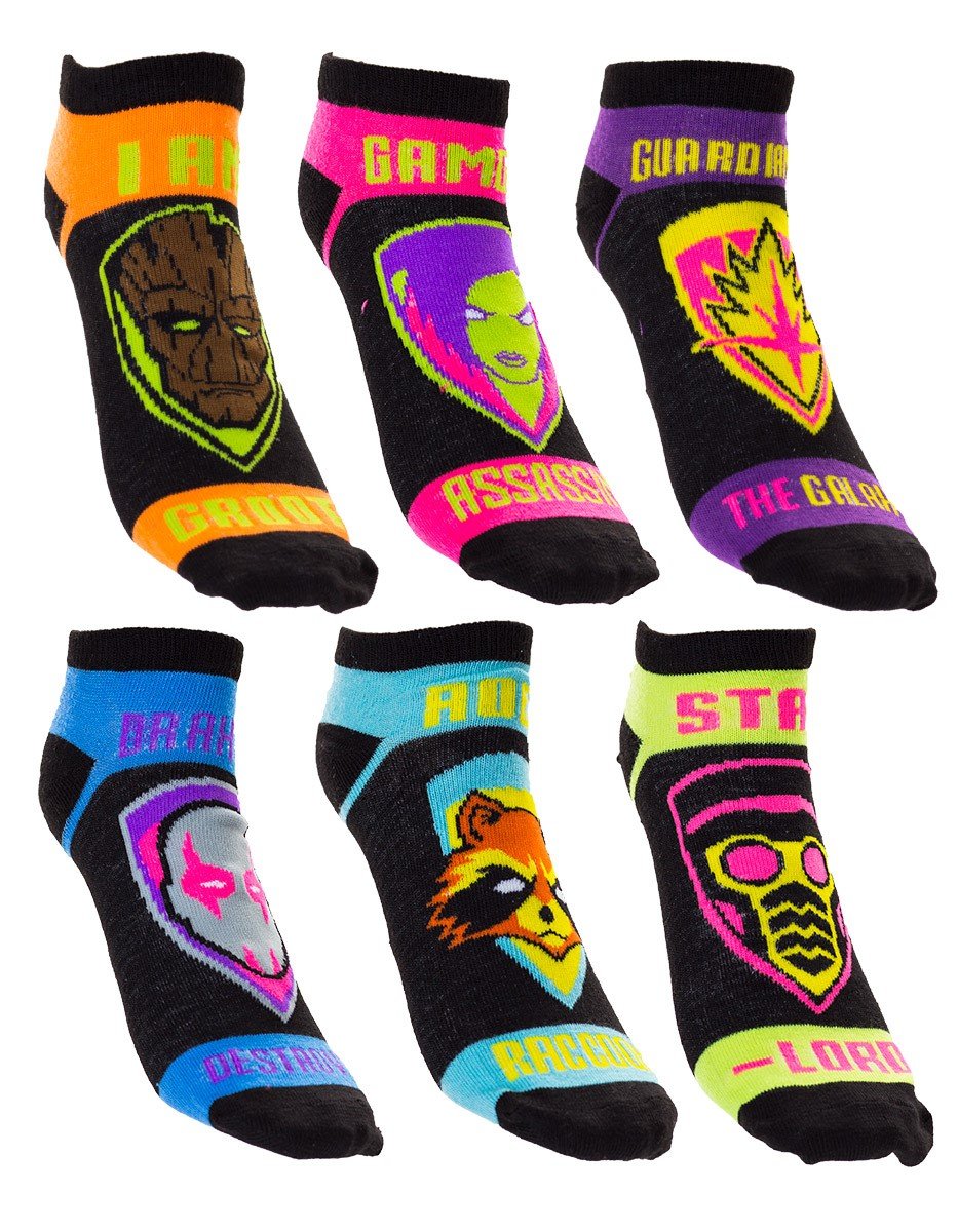 Marvel Guardians of The Galaxy Rocket Groot 6 Pack Ankle Socks : Amazon ...