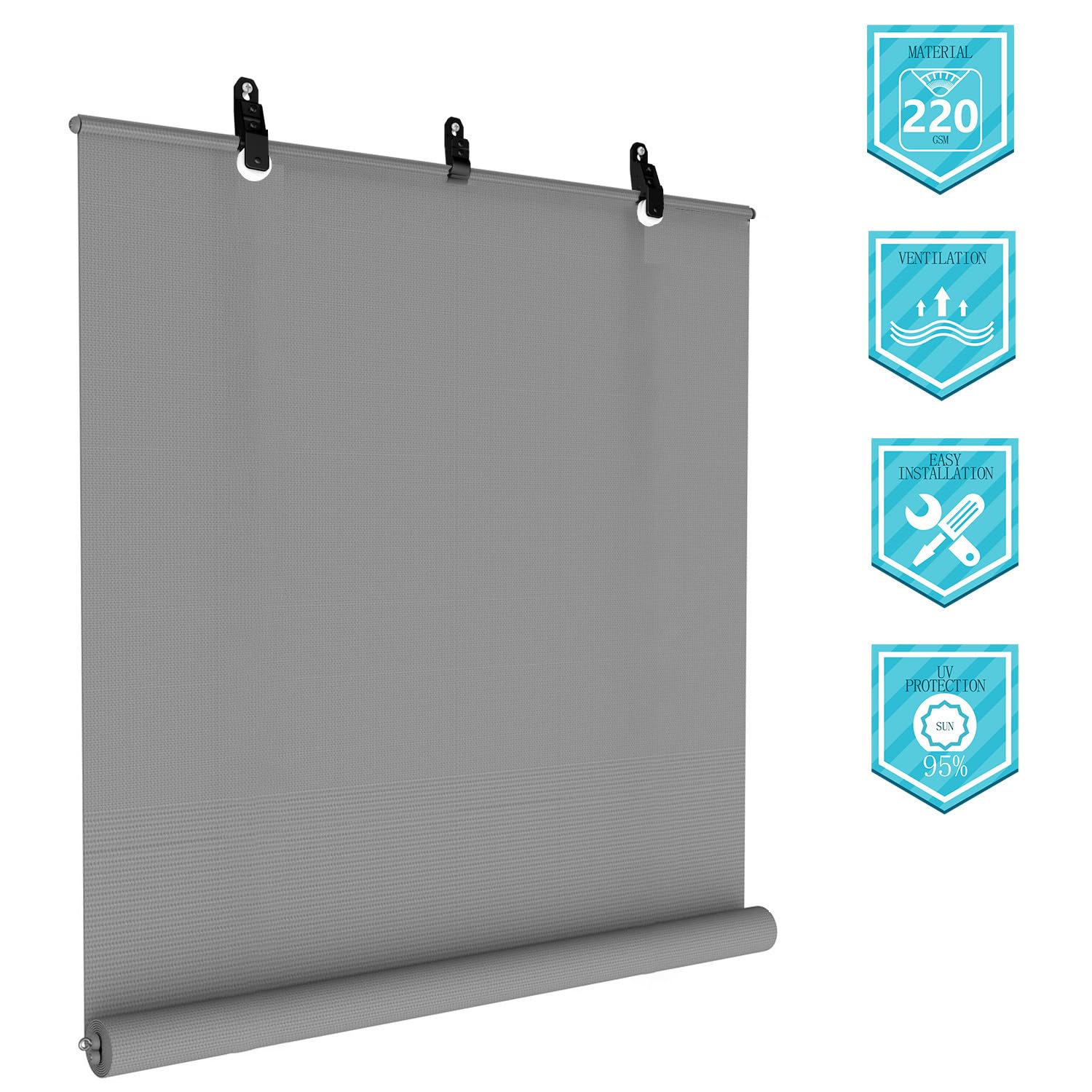 Snapklik.com : Coarbor Outdoor Roll Up Shades Blinds For Porch Patio ...
