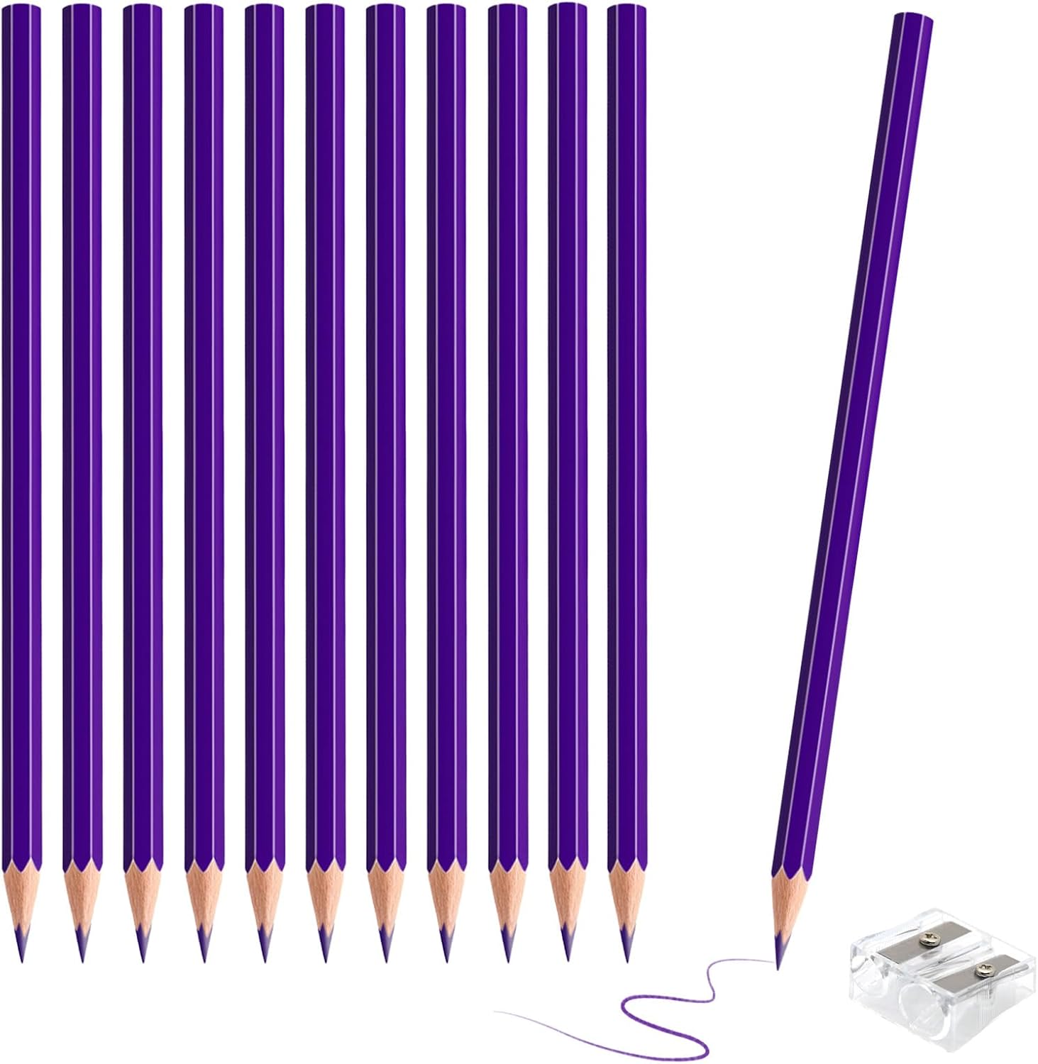 Amazon.com : sqzrmdcg 12 Pack Purple Colored Pencils for Kids, Pre ...