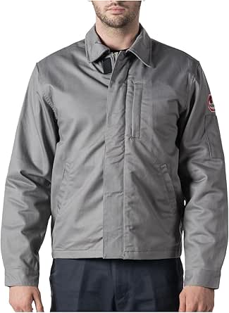 Amazon.com: Walls Men's Flame Resistant Utility Jacket, Gray, Regular ...