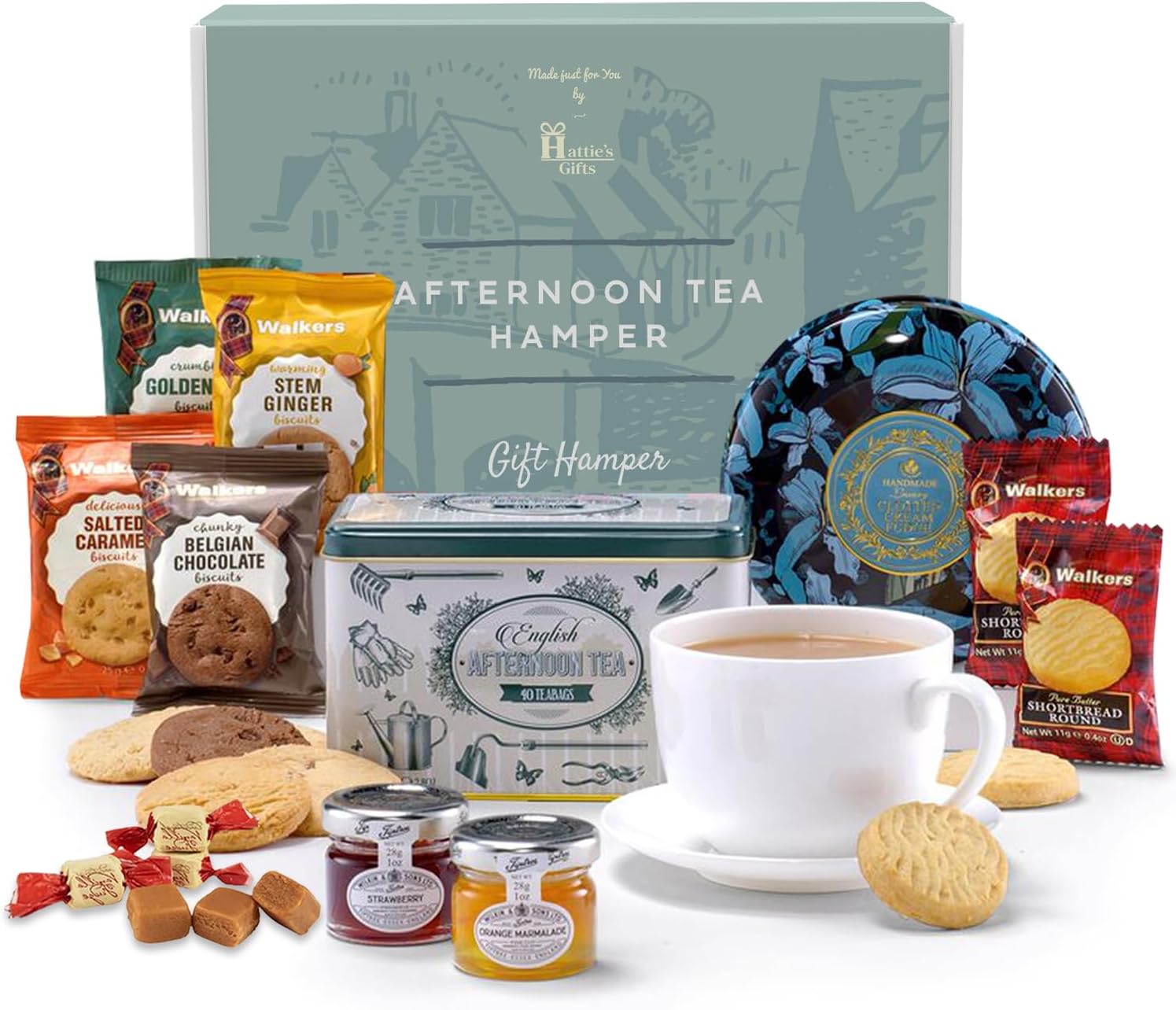 Hattie's Gifts Afternoon Tea Hamper for 2 - Luxury Gifts for Women ...