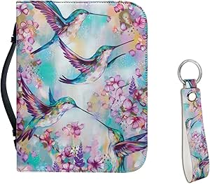 Amazon.com: Tutolipy Hummingbird Floral Bible Cover Bible Carrying Case ...