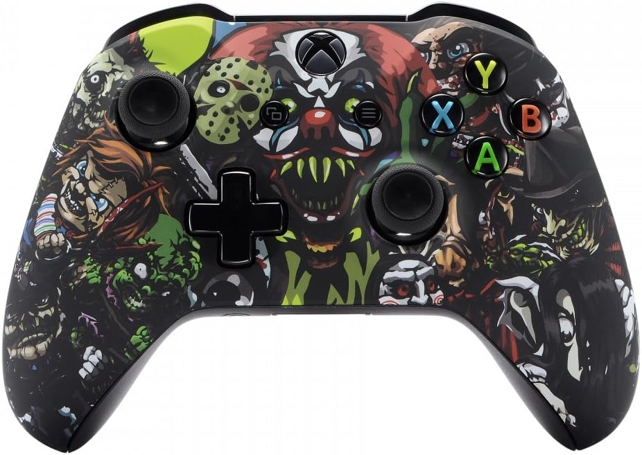 eXtremeRate Scary Party Patterned Faceplate Cover, Soft Touch Front ...