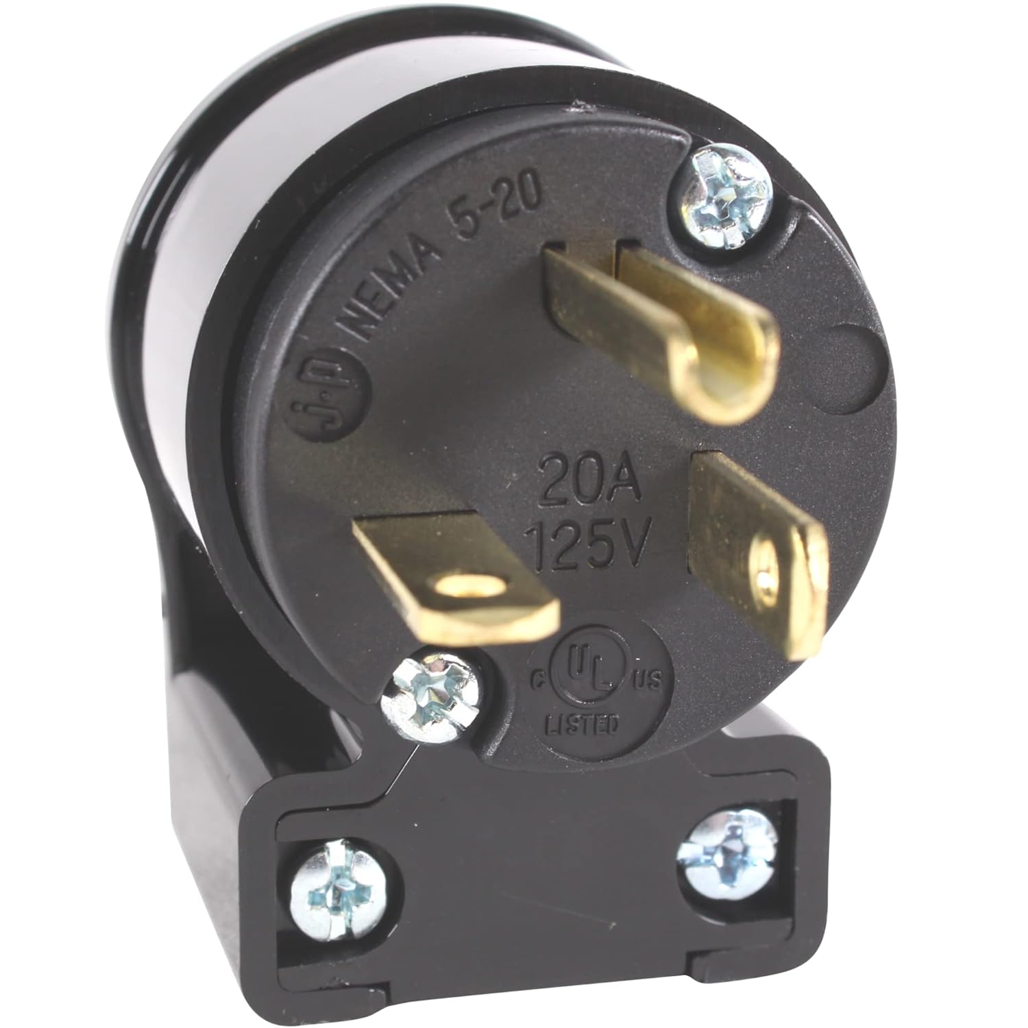 Journeyman-Pro 20 Amp 120-125 Volt, NEMA 5-20P, 2Pole 3Wire, Straight ...