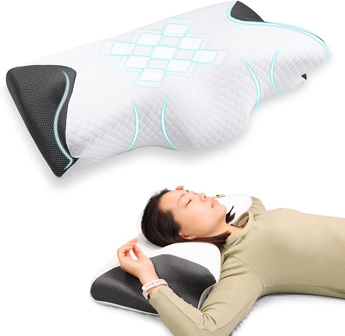 Amazon.com: indoorset Side Sleeper Pillow for Neck and Shoulder Pain ...